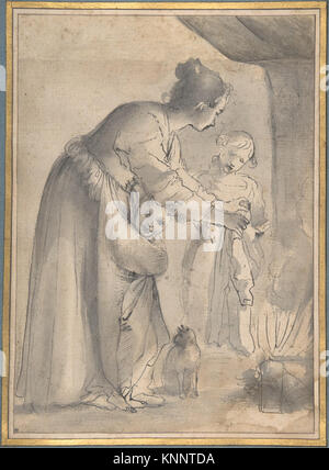 A Domestic Scene MET DP808292 Stock Photo - Alamy