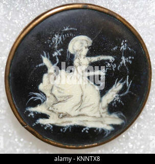 This 18th-century European button, dating to circa 1775, is part of the ...