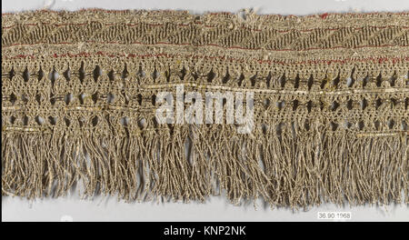 This MET fringe is a textile accessory demonstrating period-specific ...