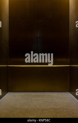 3d modern interior with elevator and blank poster Stock Photo - Alamy
