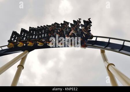Montu Roller Coaster Thrill Ride Track Section at Busch Gardens Tampa ...