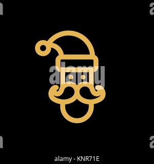 Santa claus simple flat icon vector illustration Stock Vector Image ...