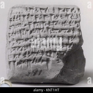 A cuneiform tablet serving as a promissory note for silver from the ...