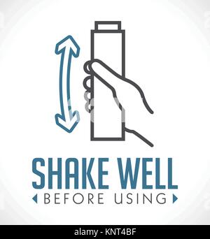 Shake well before using icon – stock illustration Stock Vector Image ...