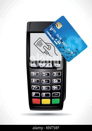 electronic cashier bank with credit card Stock Vector Image & Art - Alamy