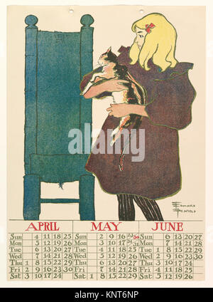 Printed pages for April, May, and June 1897 showing dates, layout, and ...