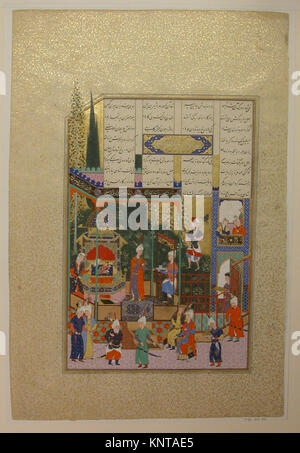 The Coronation of the Infant Shapur II, Folio 538r from the Shahnama ...