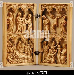 Artwork showing two scenes: Christ with the Centurion, and a figure ...