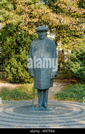 Plock, Poland. Sculpture of Ludwik Krzywicki who was a Polish ...