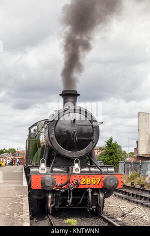 GWR Churchward 2800 Class locomotive 2857 2.8.0 heading a passenger ...