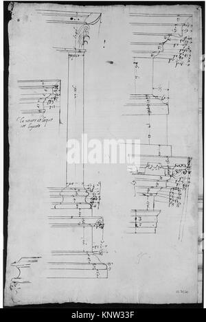 Architectural drawing of the Arch of Constantine showing elevation ...