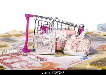 euro money banknotes in the gift box Stock Photo - Alamy