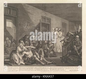 Painting by William Hogarth from 1736-1737 depicting a poet in distress ...