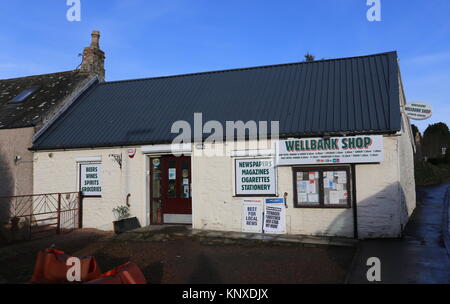 Exterior of Wellbank village shop Angus Scotland December 2017 Stock ...