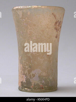 A 13th-century Syrian glass beaker, attributed to Syria, measuring 4 1/ ...