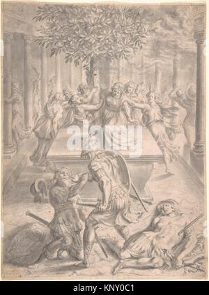 The Sack of Troy: Pyrrhus Killing Priam. Artist: Franz Cleyn (German ...