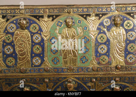 A French chasse depicting Christ in Majesty with Apostles, ca. 1190 ...
