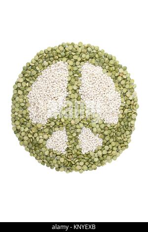 beans forming a peace symbol Stock Photo - Alamy