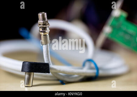 old computer wires. Cables lpt, com1 and com2 for desktop and laptop ...