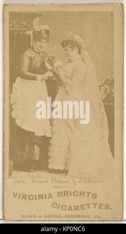 This card shows Minnie Palmer from the Actors and Actresses series by ...