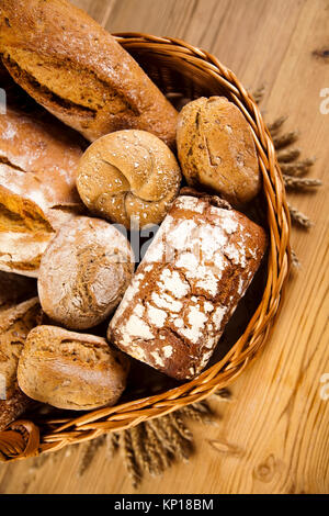 Variety of bread, natural colorful tone Stock Photo - Alamy