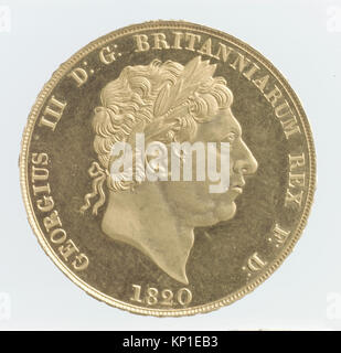 A George III double sovereign coin, featuring royal portrait and ...