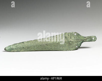 The bronze dagger blade, MET DP9032, is an ancient artifact held in the ...