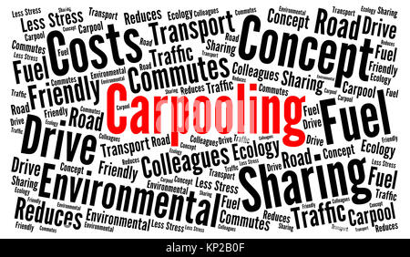 Carpooling word cloud concept Stock Photo - Alamy