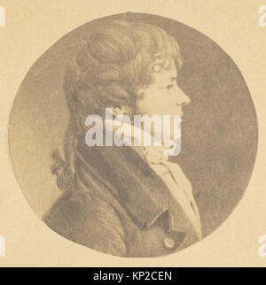 [Mezzotint portrait of a Young Man in Profile, from The St. Memin ...