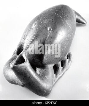 A ceramic vessel shaped like a crayfish, showing detailed modeling of ...