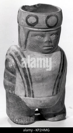 A ceramic figure jar from the MET collection, featuring sculpted human ...