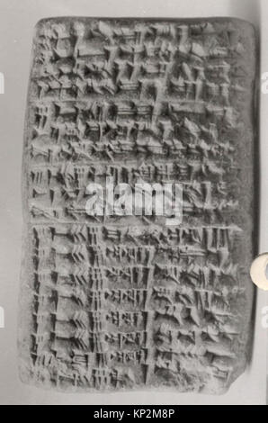 Cuneiform tablet: account of barley, Ebabbar archive, Babylonian, Neo ...