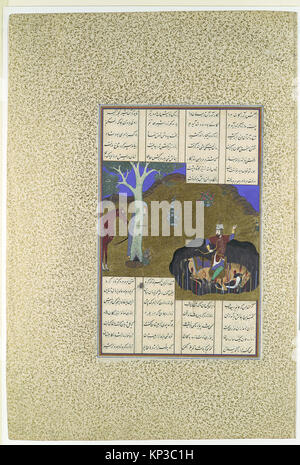 This Persian miniature from Folio 472r of the Shahnama shows Rustam in ...
