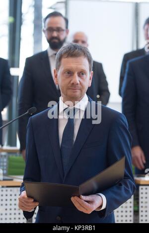 Dresden, Germany. 13th Dec, 2017. The new Prime Minister of Saxony ...