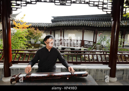 Tang Bin is one of China's foremost Guqin players Stock Photo ...