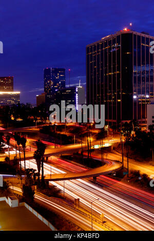 Los Angeles freeways during rush hour at sunset Stock Photo - Alamy