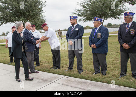 Family, friends, and comrades of retired Gen. Richard E. Cavazos, the U ...