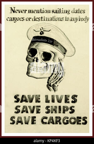 British, WW2, Careless talk poster, Be careful what you say, You never ...