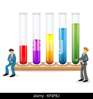 Test tubes on a white background. 3d illustration Stock Photo - Alamy