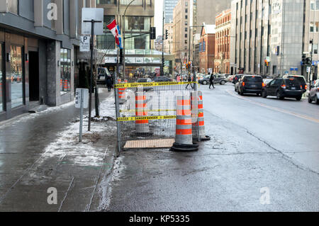 Montreal orange traffic cone, Montreal, Canada Stock Photo - Alamy