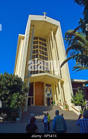 Morocco, catholic church Notre Dame de Lourdes in Casablanca, a country ...