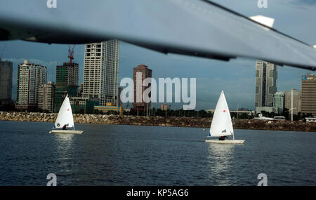 Sail boats in Manila Bay, Metro Manila, Philippines, South East Asia ...