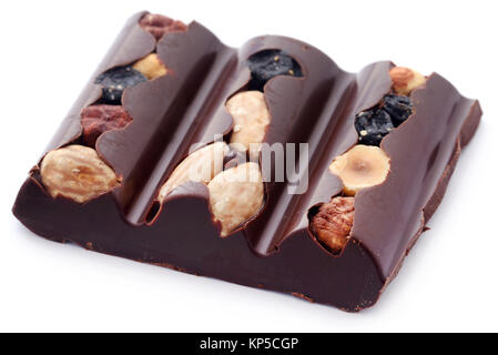 Nutty chocolate isolated over white background Stock Photo - Alamy