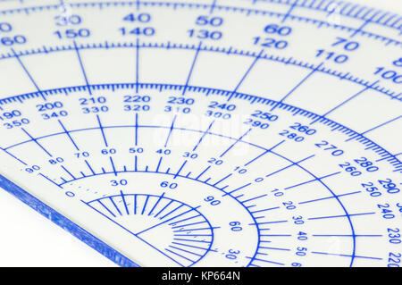 Geometry ruler macro isolated white background Stock Photo - Alamy