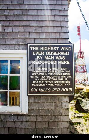 Mount Washington State Park sign in fall with foliage from summit of ...