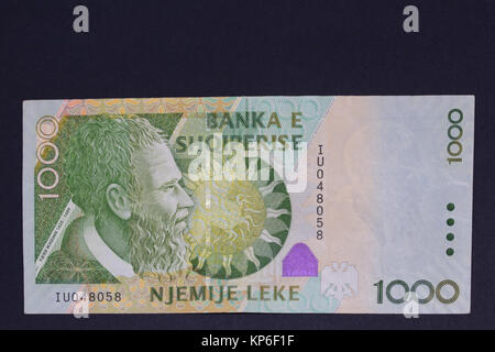 Albania 1000 One Thousand Leke Bank Note Stock Photo - Alamy