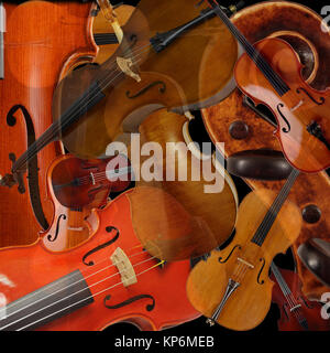 Montage of stringed musical instruments Stock Photo - Alamy