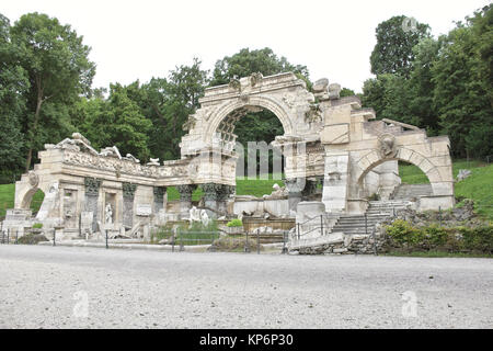 Roman Ruins in the park, Schonbrunn Palace, Vienna, Austria Stock Photo ...