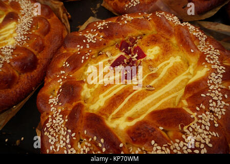 Tlaxcala Fiesta Bread (pan de fiesta) being sold at the Oaxaca festival ...