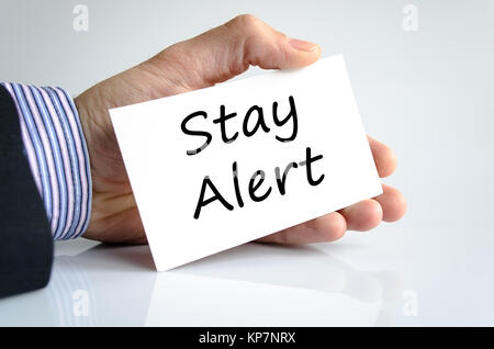 Stay alert text concept Stock Photo - Alamy
